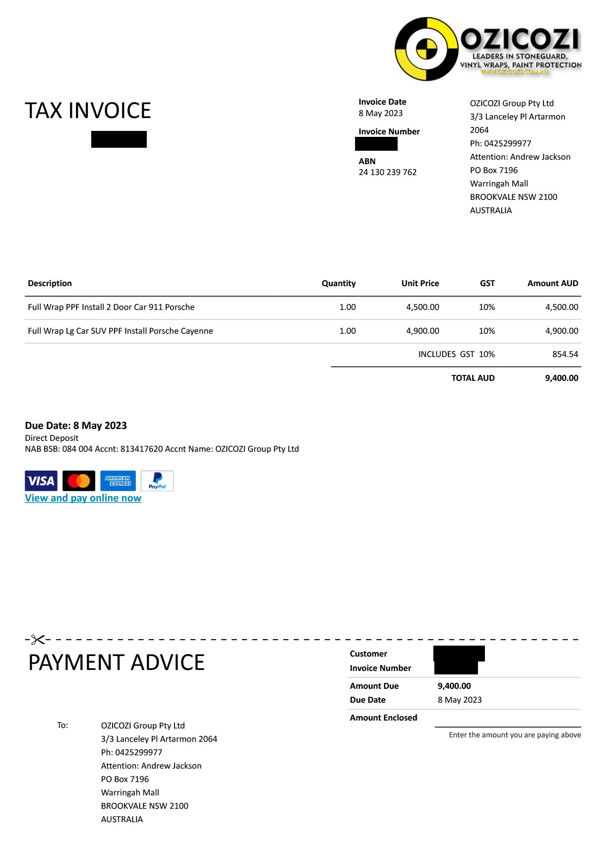 PPF invoice - Pictr.com