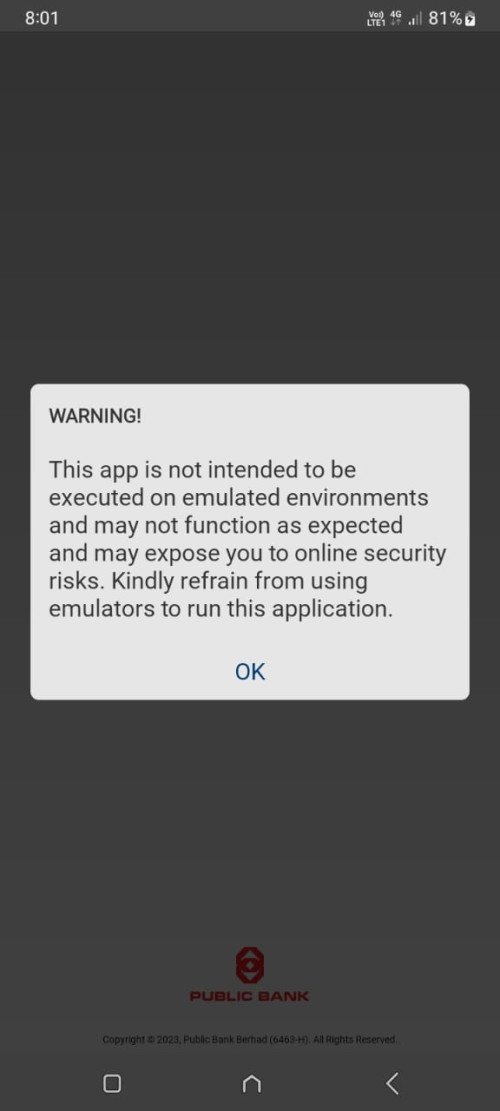 Public Bank app error, anyone getting this?