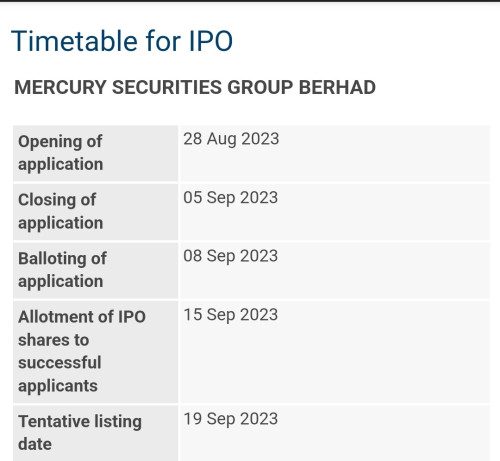 IPO: Mercury Securities Group Berhad ("MERSEC")