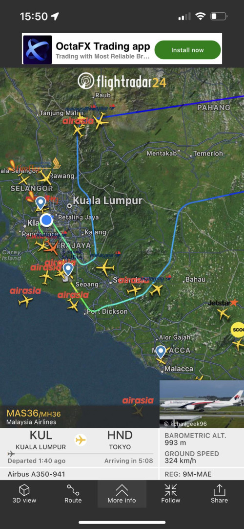 MH36 to Tokyo turned back to KLIA