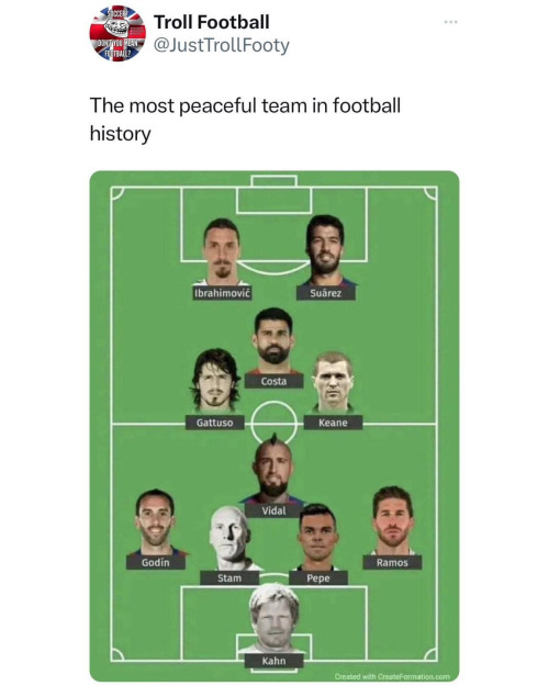 The most peaceful team in football history