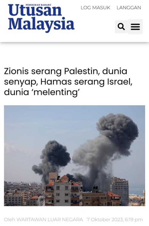 Utusan sudah MARAH: World is blaming terrorists