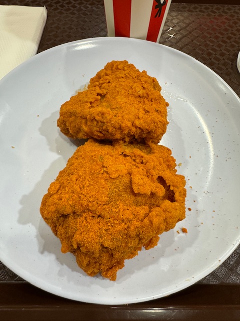 Who tried KFC spicy bbq crunch?