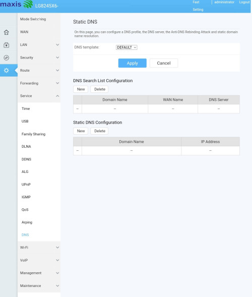 How to change DNS for Maxis router