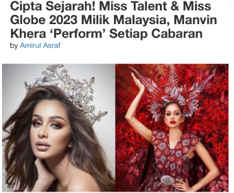 Hhghhh...Miss Globe 2023 Cipta Sejarah