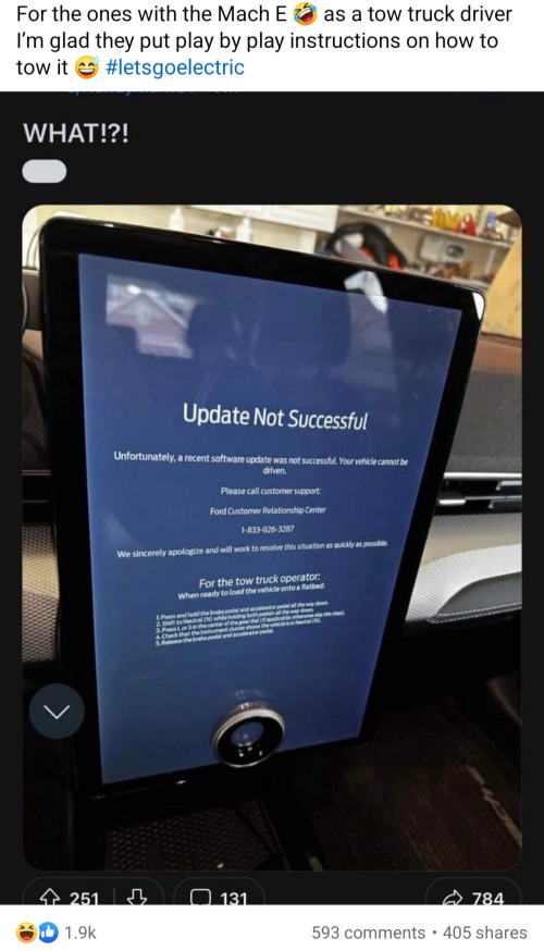 What happen if your car SW update has failed to