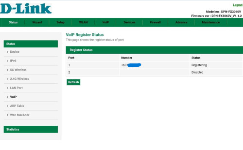 Turn D-LINK DPN-FX3060V as ATA/VoIP