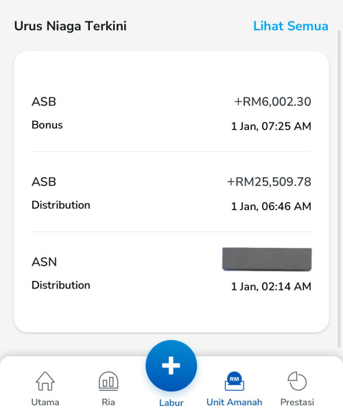 berapa korang punya dividen ASB?
