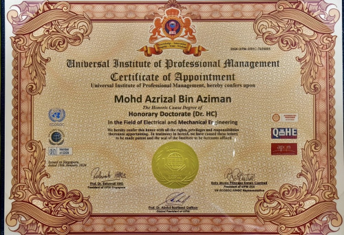 Mah bayu dapat honorary docotorate