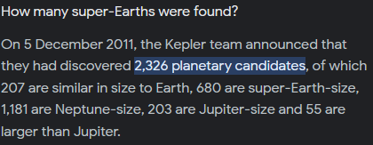 "super-Earth" has been discovered