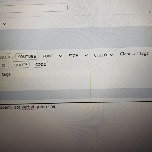 my laptop screen suddenly have vertical green line