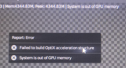 WTA : Blender out of graphics memory