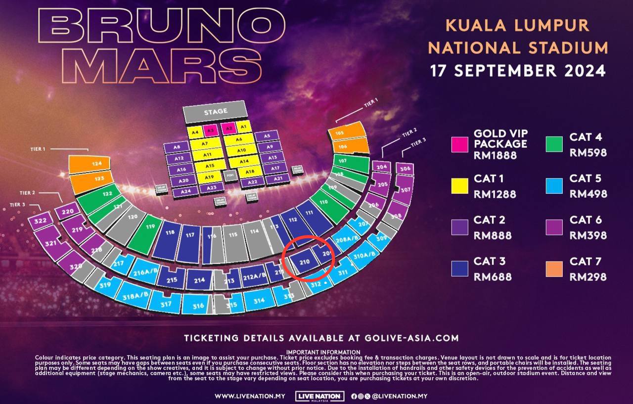 bruno mars seating - Pictr.com