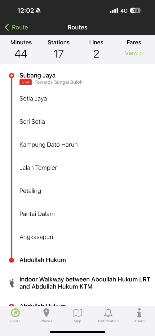 Klang Valley Train Route LRT MRT
