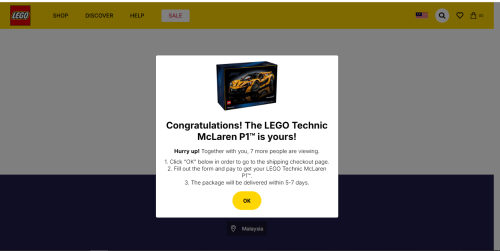 is this a scam? Lego mcleren