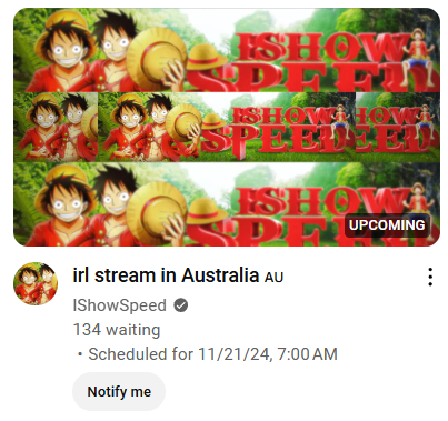 [LIVE] iShowSpeed: irl stream in Australia