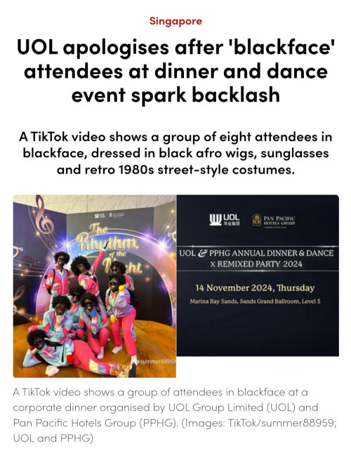 UOL apologise for any offense - blackface incident