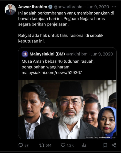 PM Anwar defends Musa Aman's appointment as Sabah