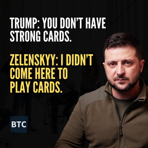 Zelensky don't like to play cards