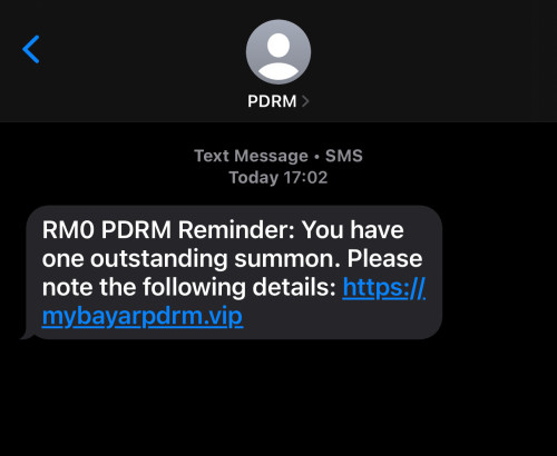 Scammer using PDRM name?