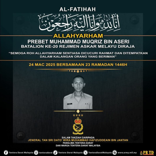 Tentera Darat 'Manhandling' Leads to 1 Death