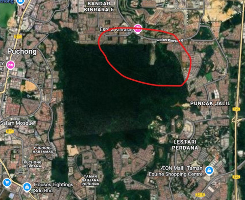 hutan di Kinrara bukan lagi Hutan Simpanan Kekal