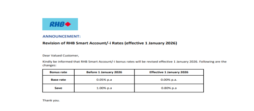 RHB Smart Account - High Yield Current Account